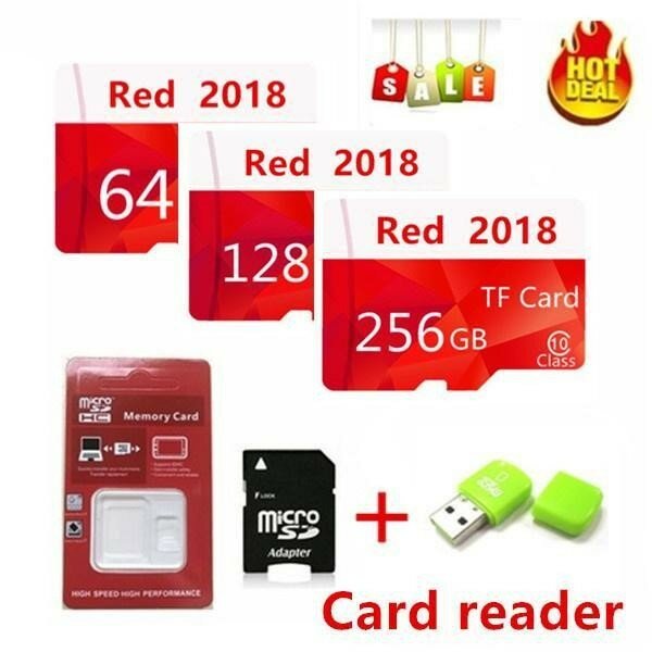 Microsd карта high speed blue wave class10 flash memory, красный, 256 gb