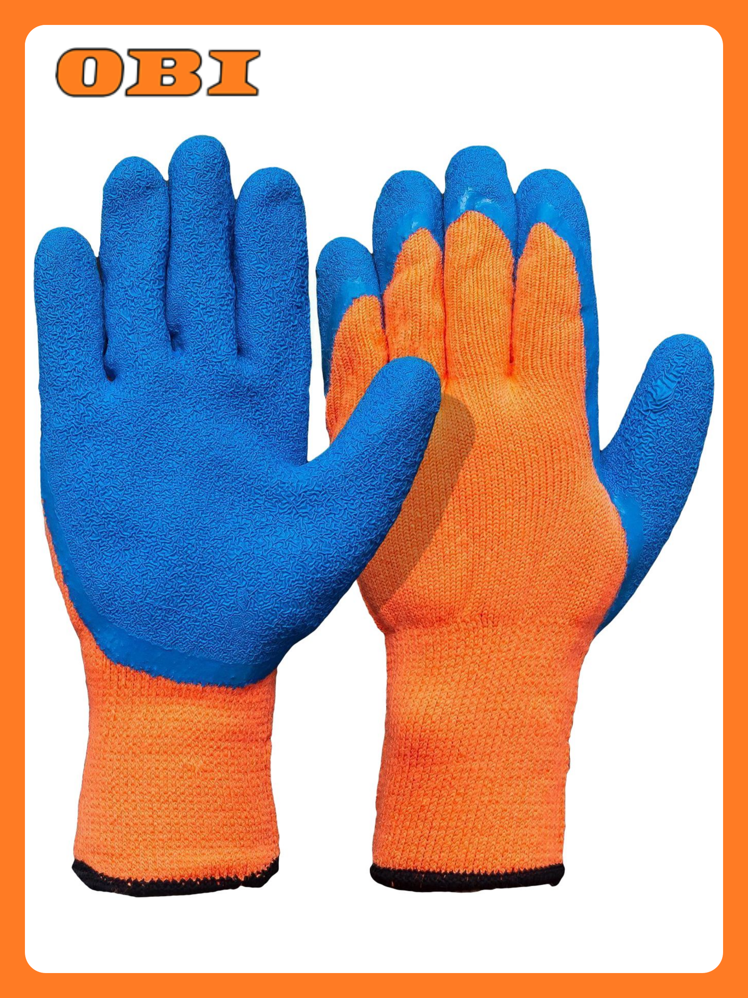 Перчатки Sapphire "Эконом", акрил, утепленные, оранжевые, 1 пара