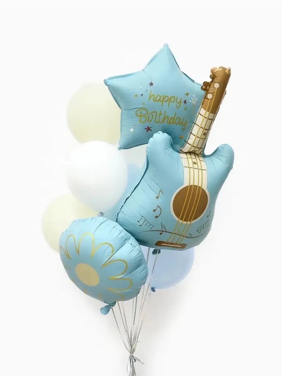 Эффектные воздушные шары в стиле гитара