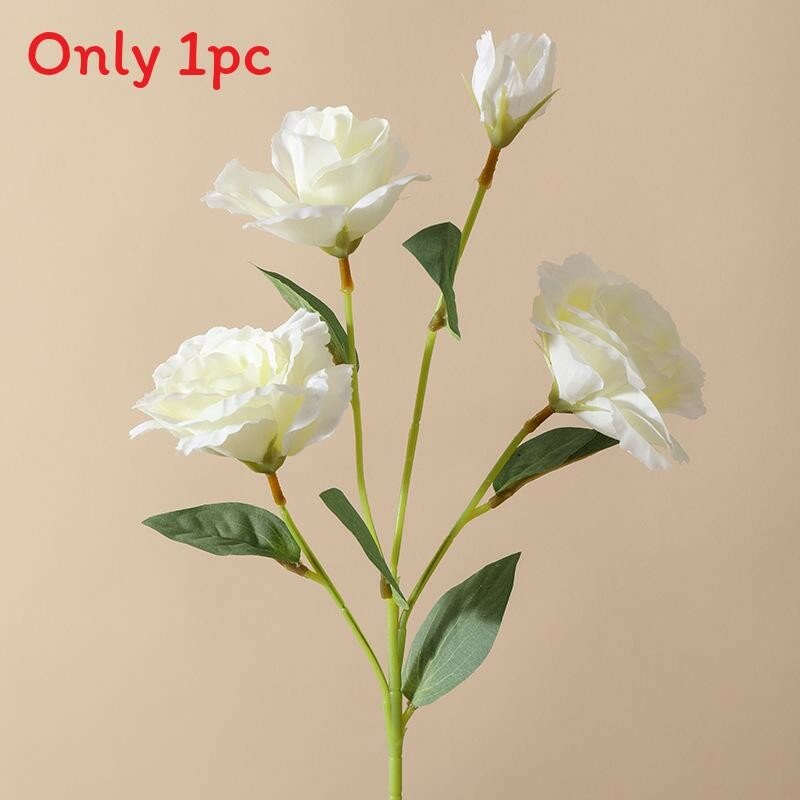 Premium eustoma silk flower arrangement for wedding photography home decor, light green