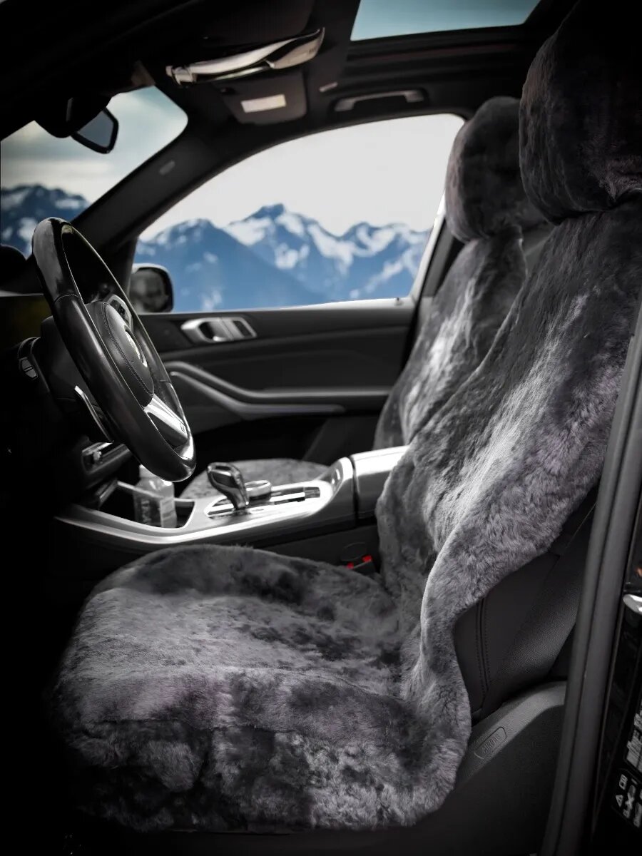 Меховые накидки на сиденье в автомобиль, авточехол из овчины