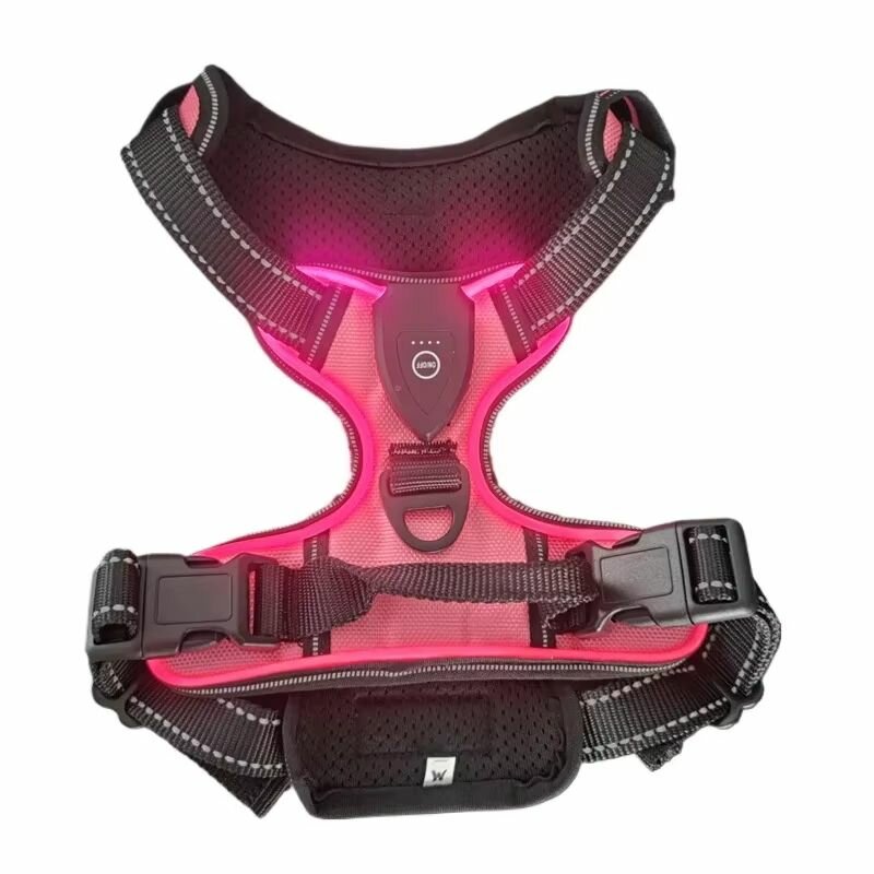 Светящаяся шлейка для собак LED с 3 режимами, USB-зарядкой Коротко, понятно и содержит все ключевые преимущества: свечение, 3 режима, зарядка.