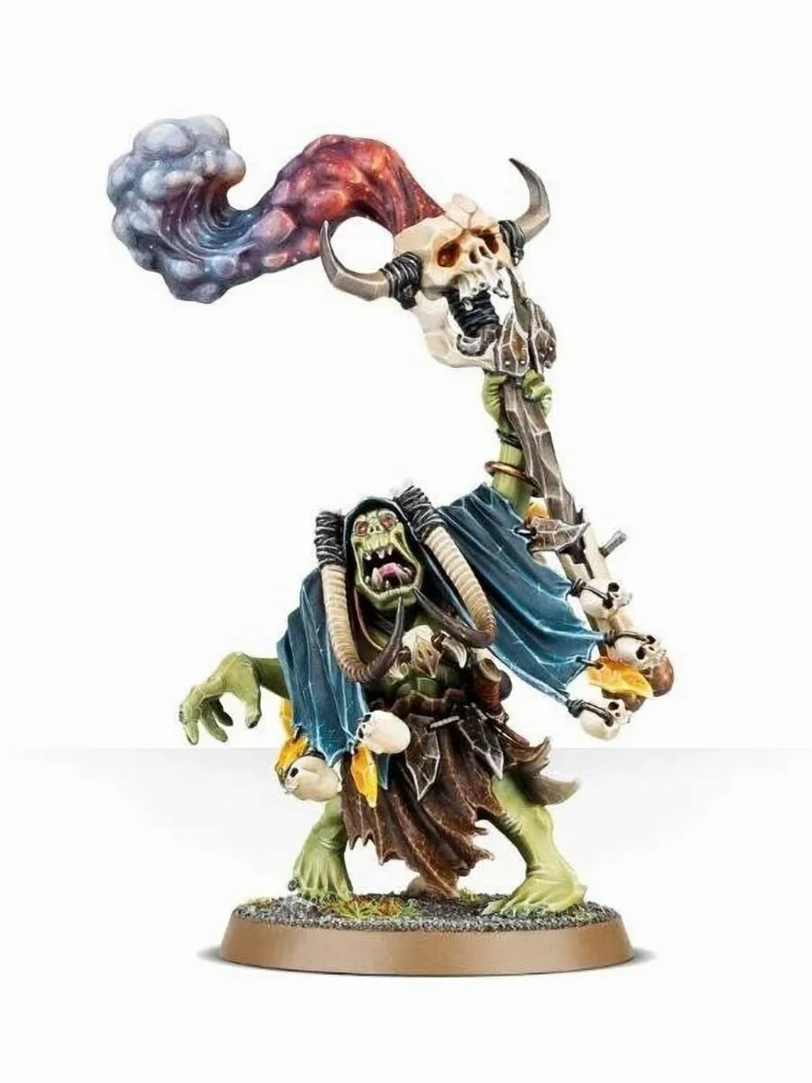 Iron jaws Weirdnob Shaman. Orc. С подставкой. Warhammer 40.000