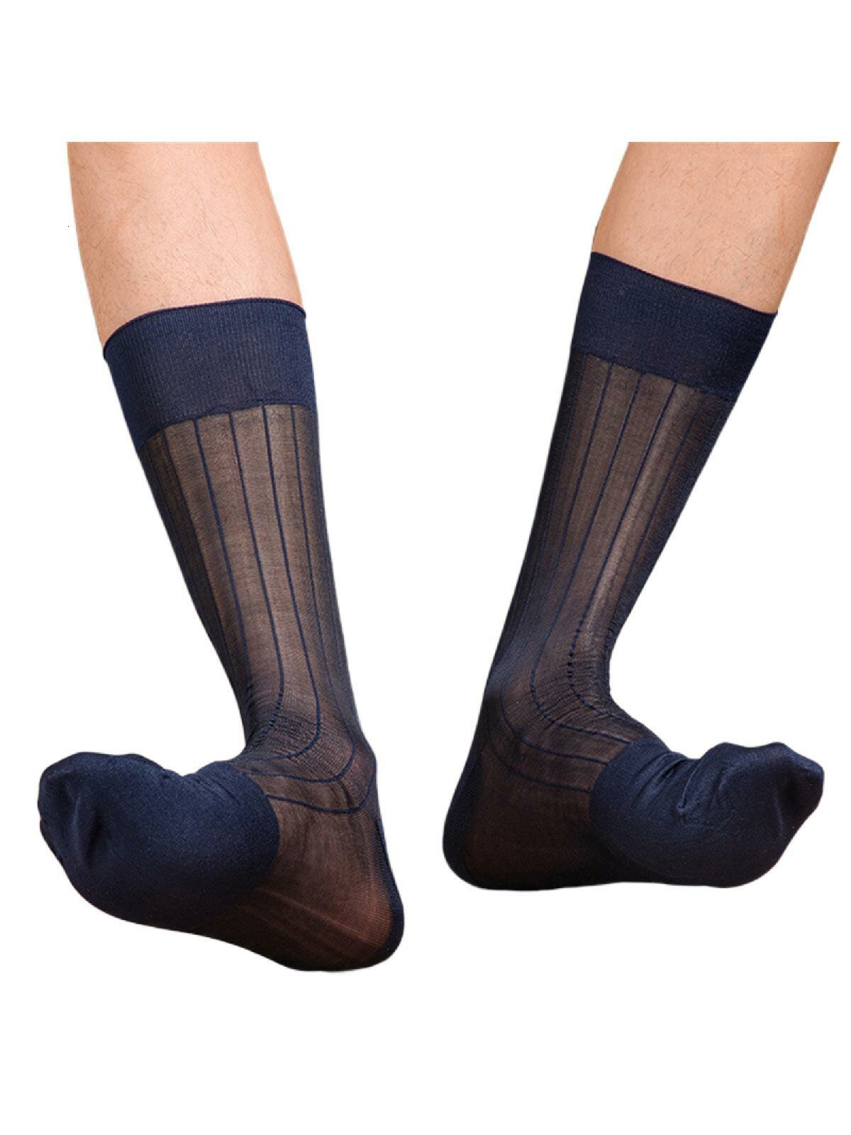 Мужские классические чулки до середины икры, Темно-синий