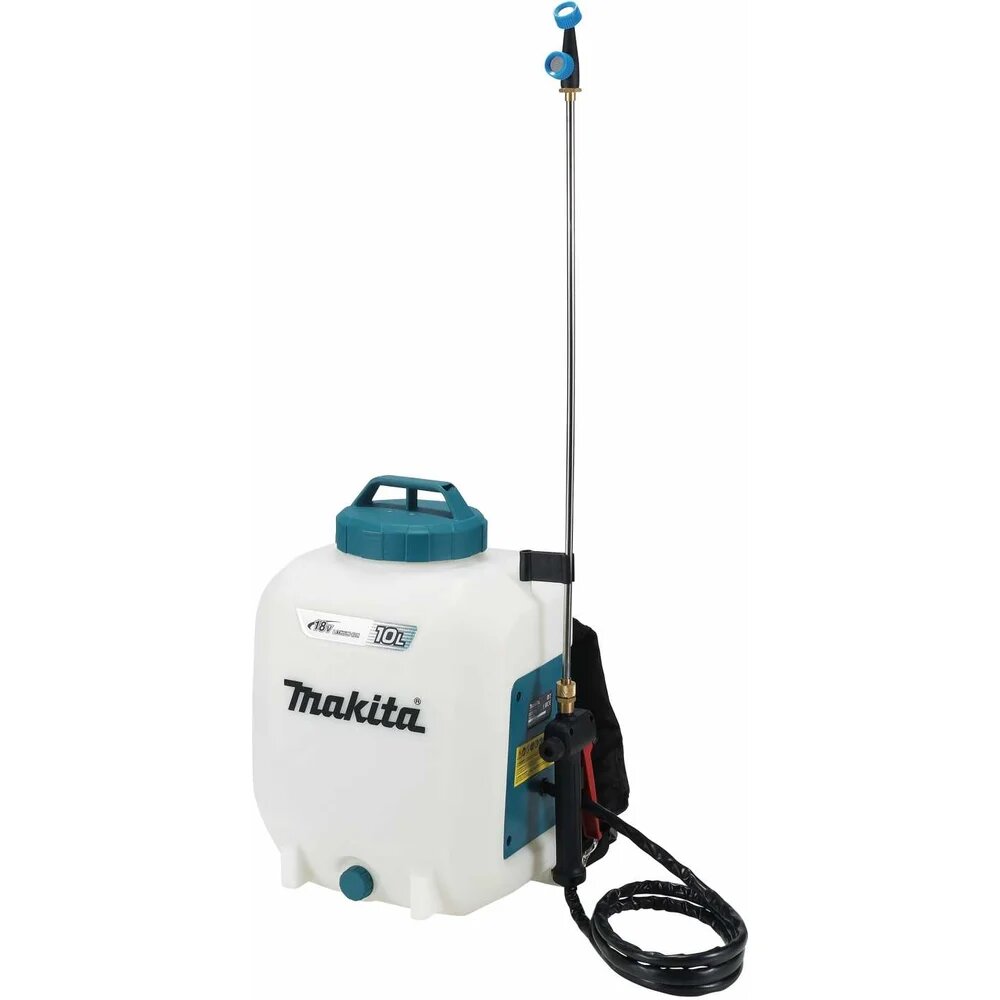 Опрыскиватель аккумуляторный Makita LXT 18 В, объем бака 10 л, 3 бар, шланг 1.7 м, двойная форсунка DUS108Z