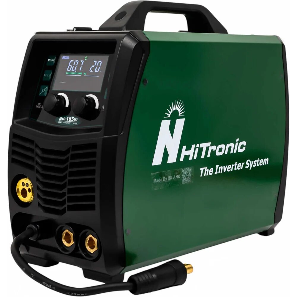 Инверторный сварочный аппарат HITRONIC MIG 165DT с функцией MIG-MAG, ММА, цифровым дисплеем и синергией, мощность
