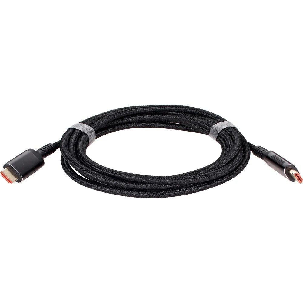 Кабель hdmi 19m/m ver 2.1 AOpen/Qust 8k 60hz оплетка 3m черный ACG859B-3.0