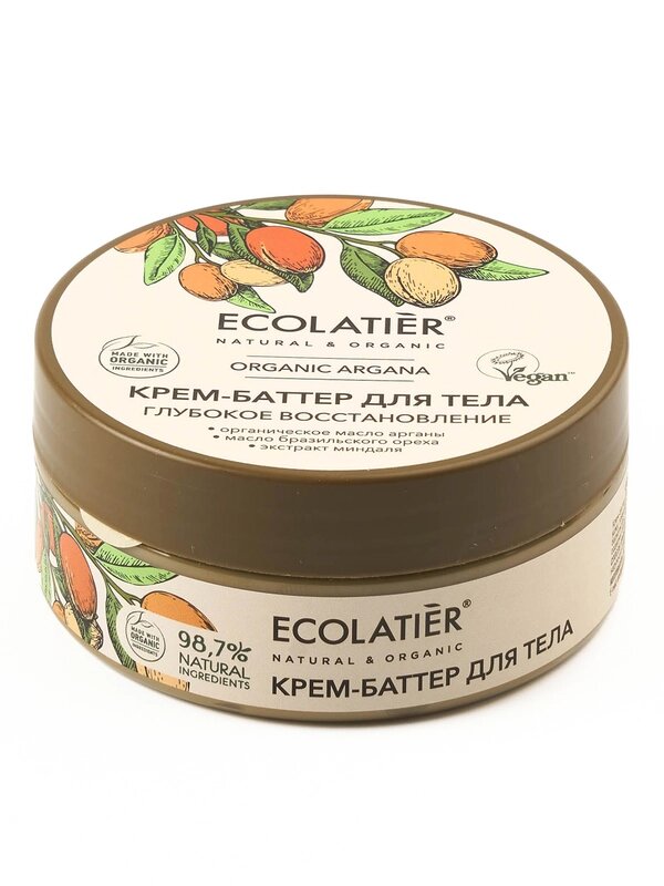 Крем-баттер для тела Ecolatier GREEN Глубокое восстановление ORGANIC ARGANA, 150 мл