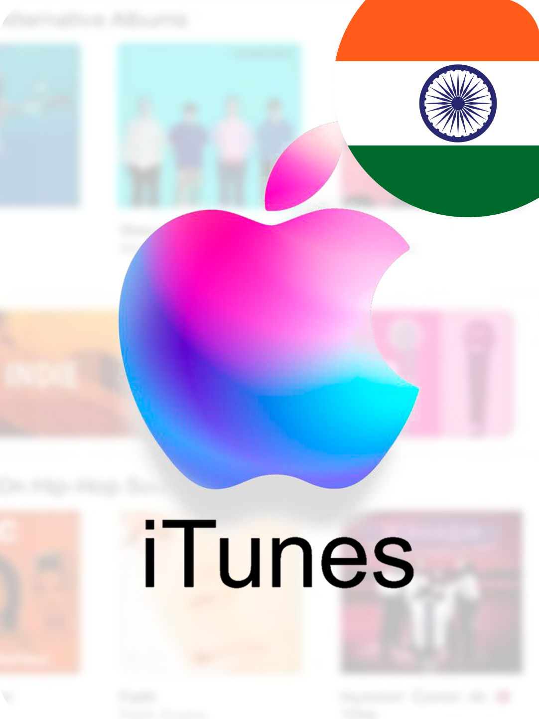 Подарочная карта Apple, пополнение счета App Store, iTunes, 250 INR, Индия