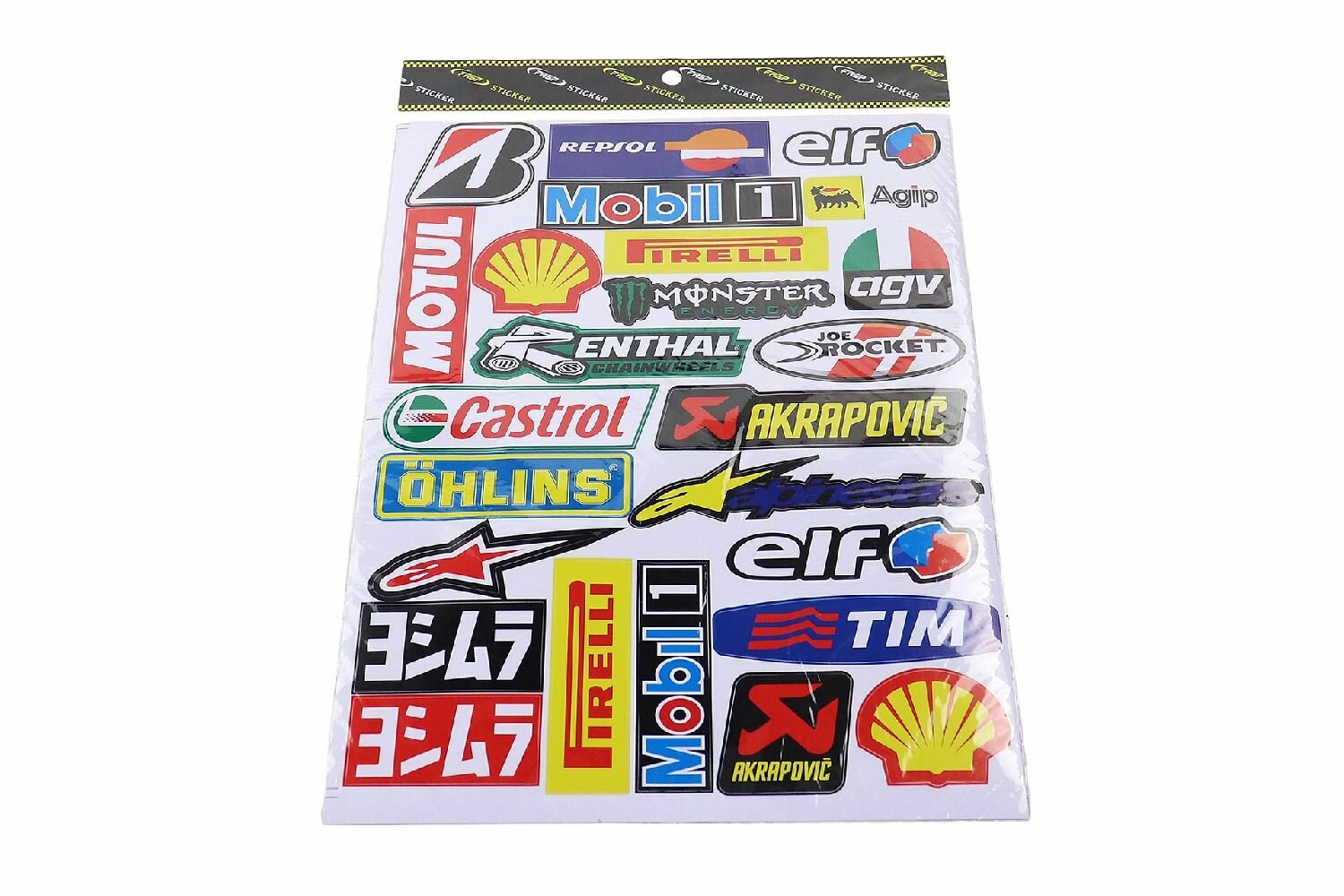 Наклейки: MOTUL, REPSOL, EIF, Agip, Mobil, Castrol, PIRELLI (A8017)