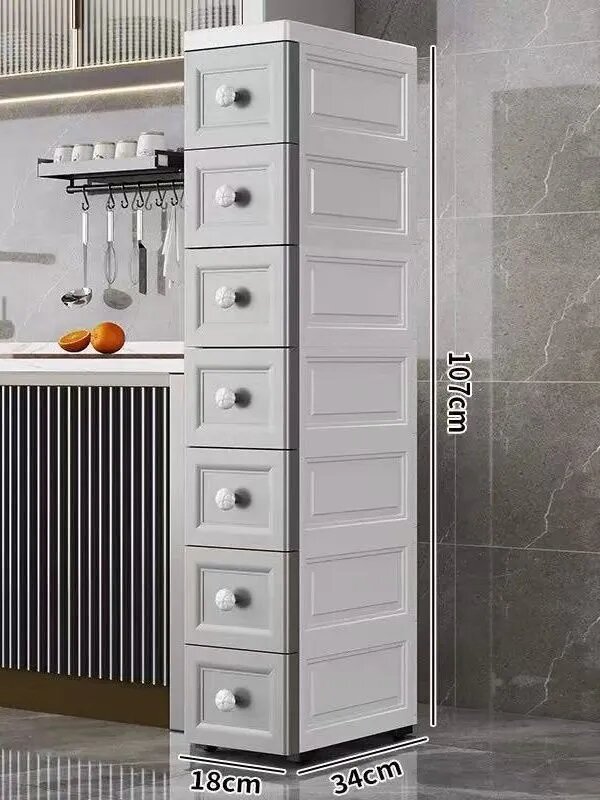 Шкаф для ванной, 18х34х110 см, Универсальный