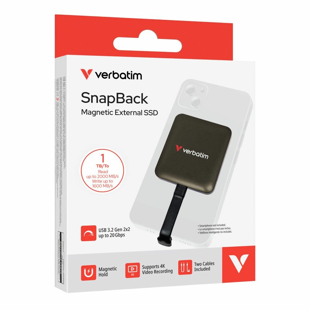 Внешний твердотельный накопитель (SSD) Verbatim SnapBack 1TB (черный)