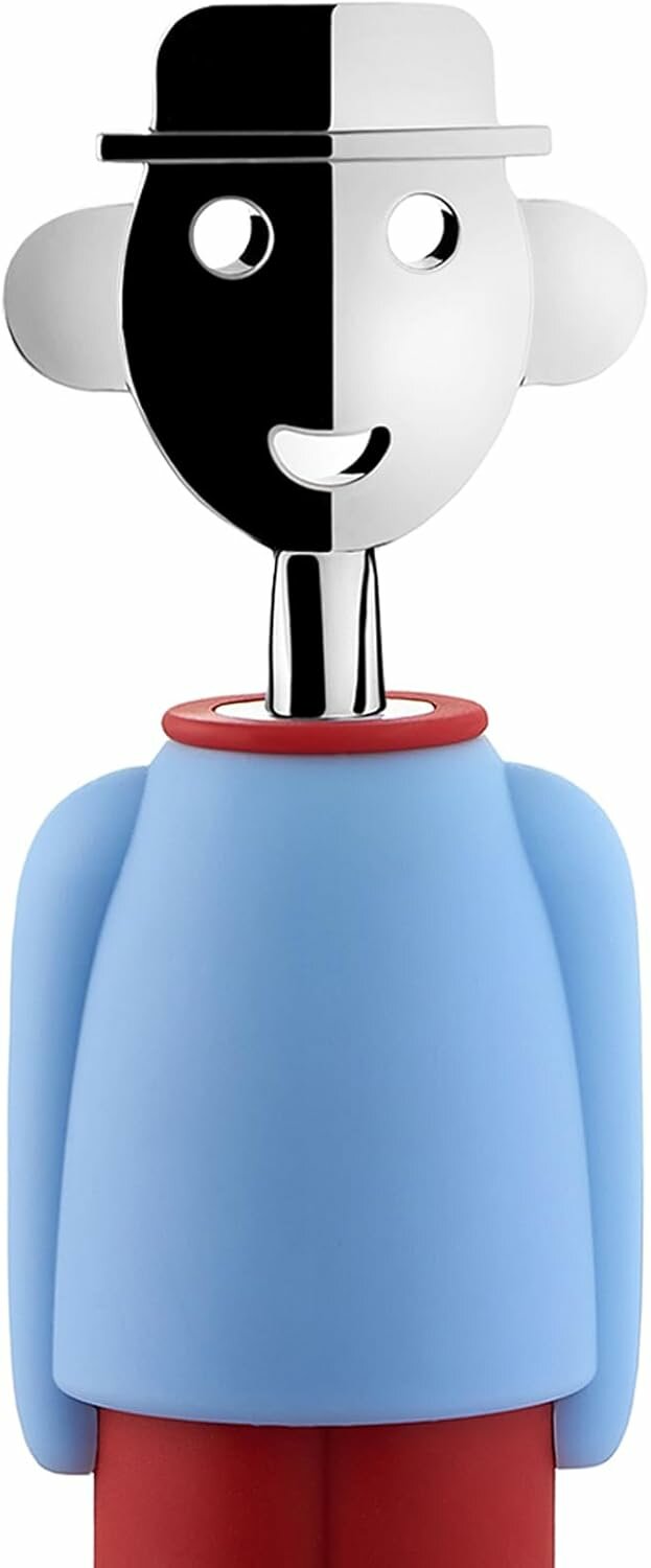 Дизайнерский штопор Alessi Alessandro M. AM23 LAZR синий с красным