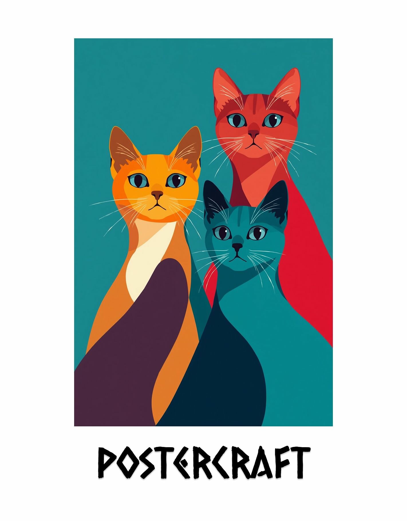 Постер "Котики", 29.7х42см, А3, глянцевый