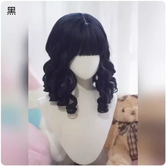 Ретро-кукла Lolita парик золотой коричневый красный черный белый A