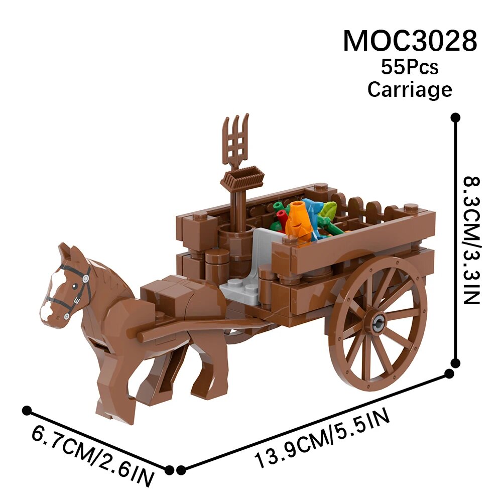 MOC3028 Карета из блоков, 55 деталей