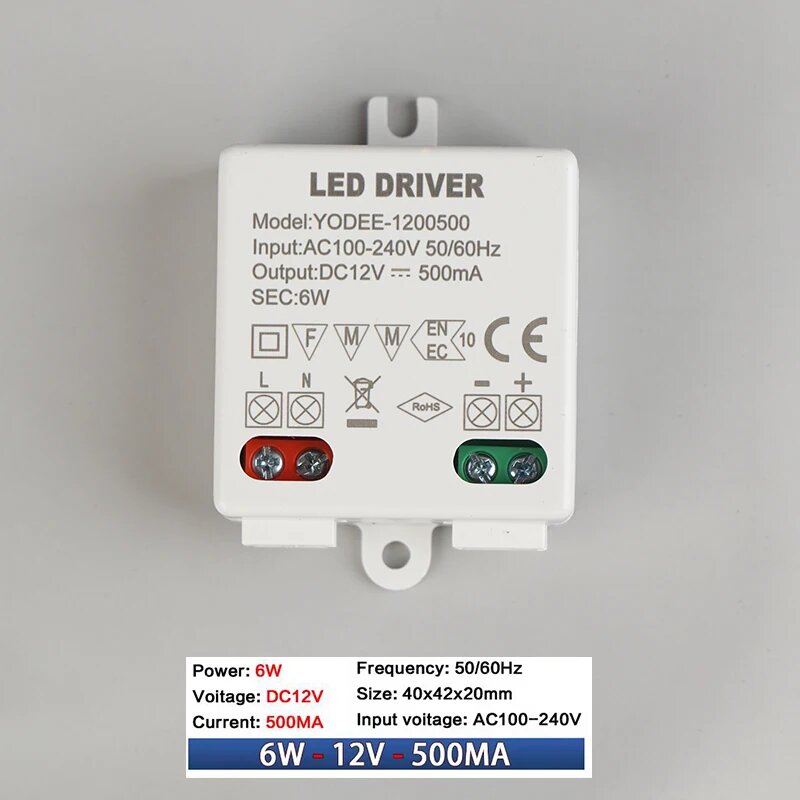LED Driver 12V 6W YODEE-1200500