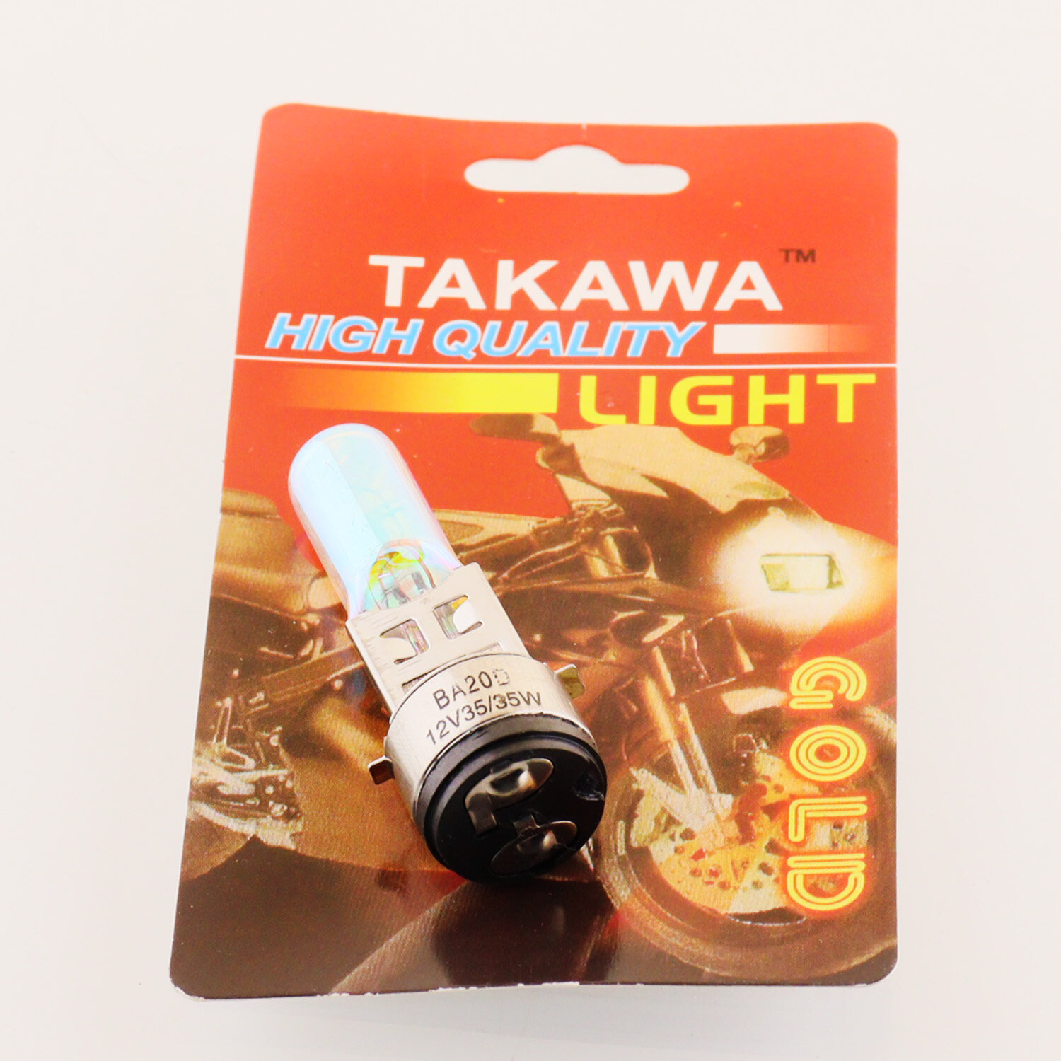 Лампа BA20D (2 уса) 12V 35W/35W (хамелеон радужный) (блистер)