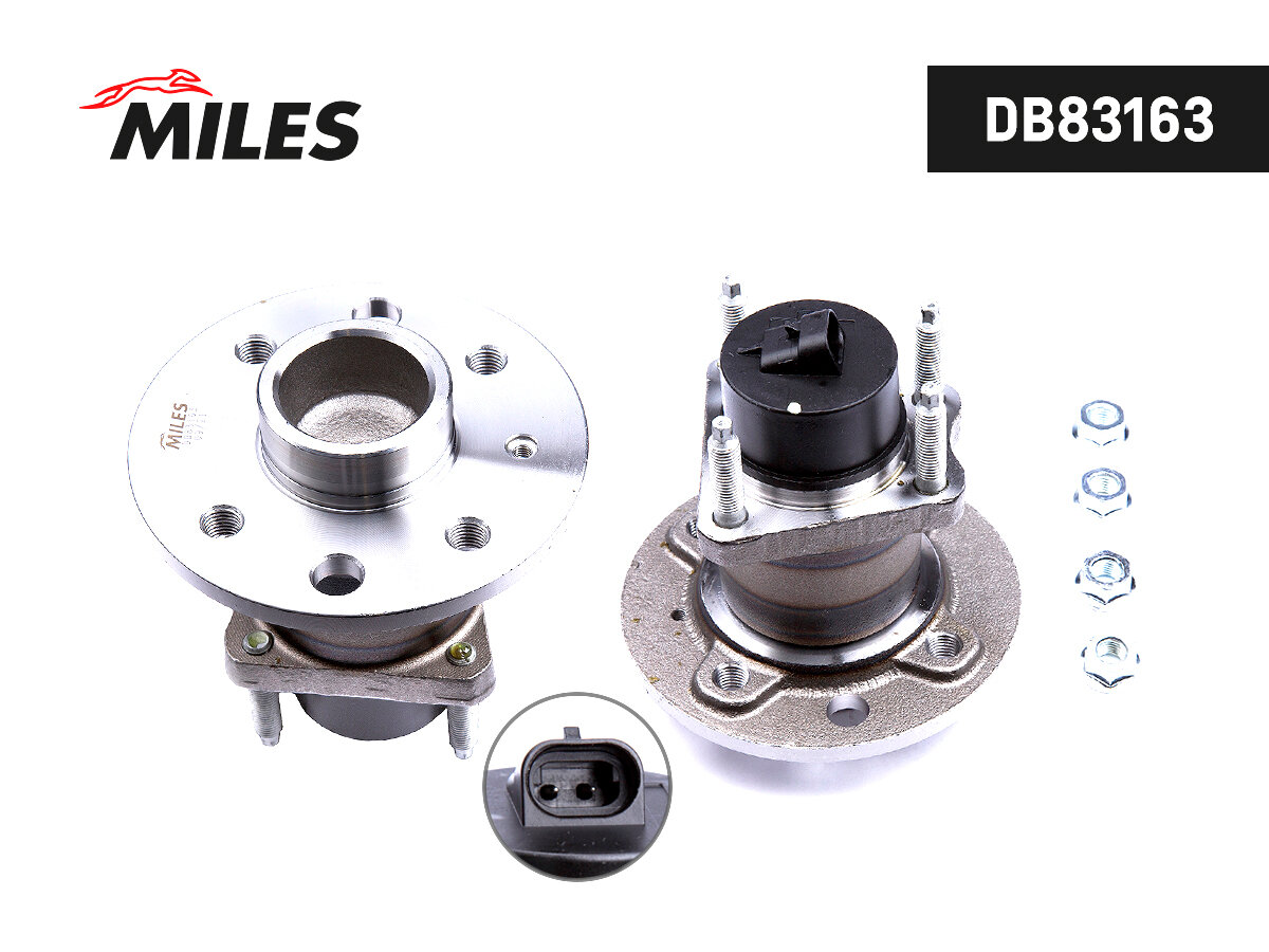 MILES Ступица с подшипником OPEL ASTRA F/G/VECTRA A/B 91-05 задняя +ABS (4отверстия)