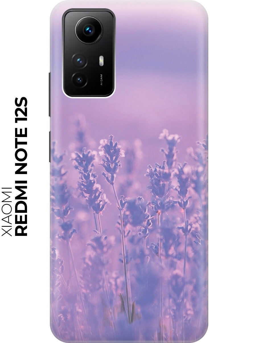 Силиконовый чехол на Xiaomi Redmi Note 12s / Сяоми Редми Ноут 12с с рисунком "Лавандовые поля"