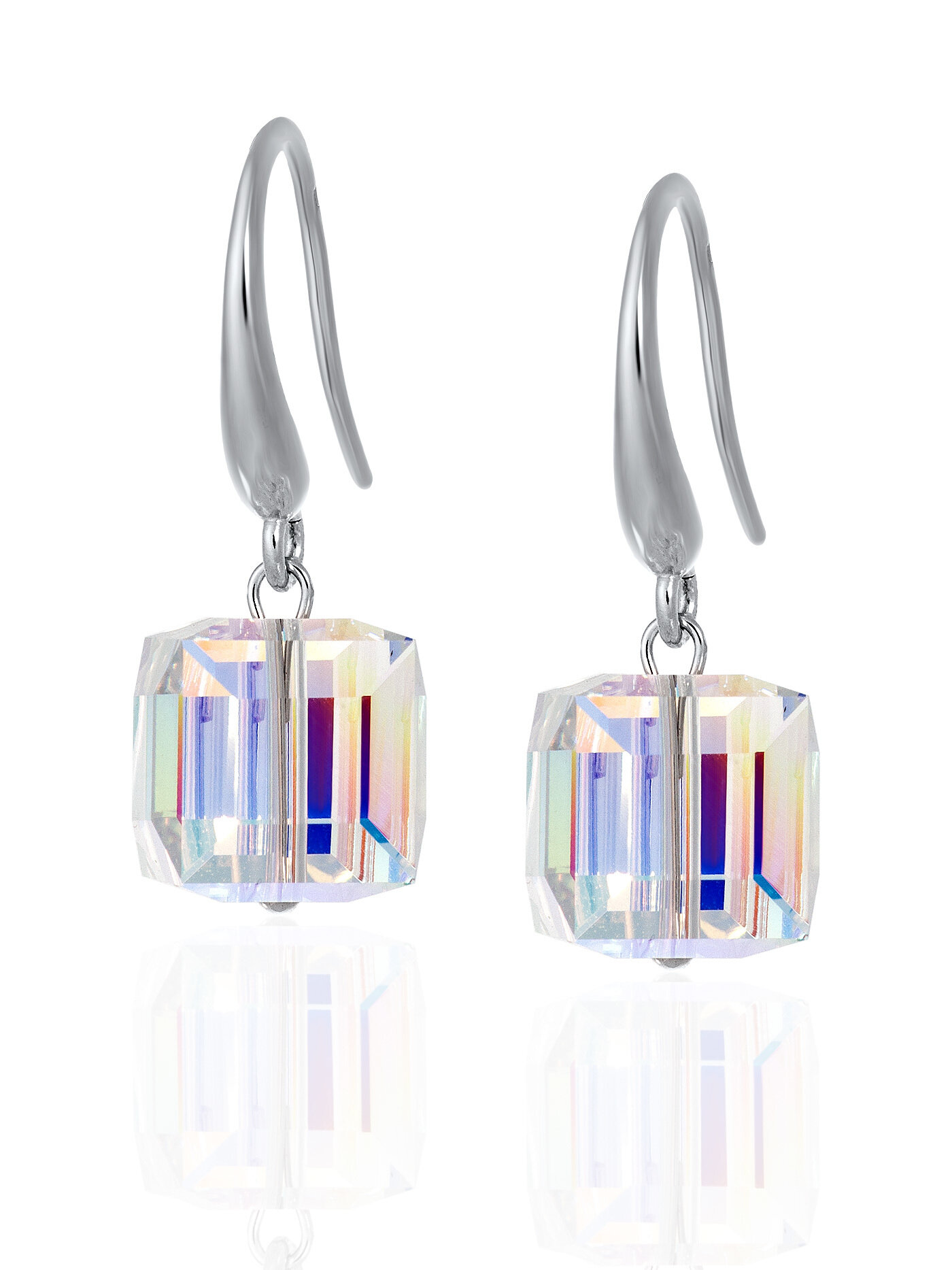 Серьги, 925 проба, кристаллы Swarovski