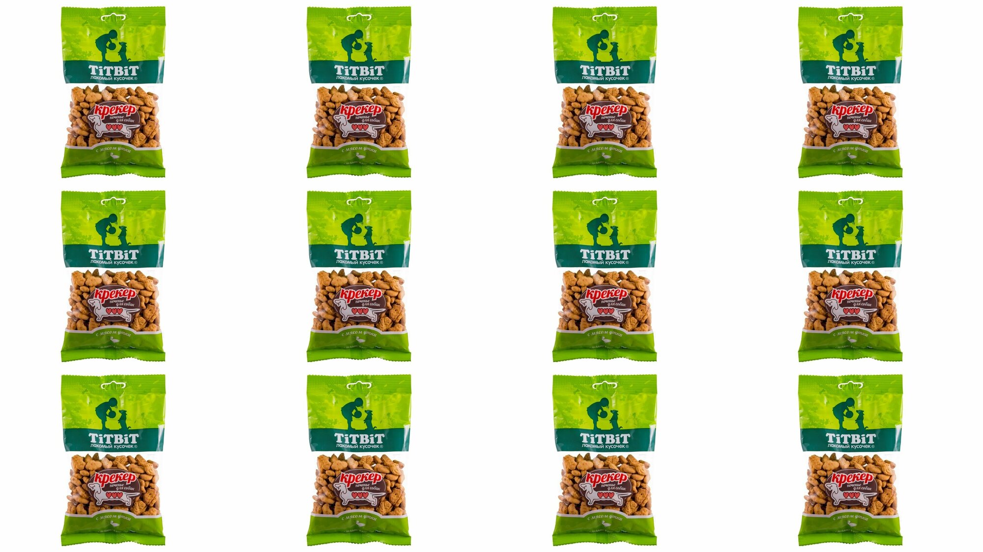 Titbit Печенье для собак Крекер с мясом утки,100 г,12 шт