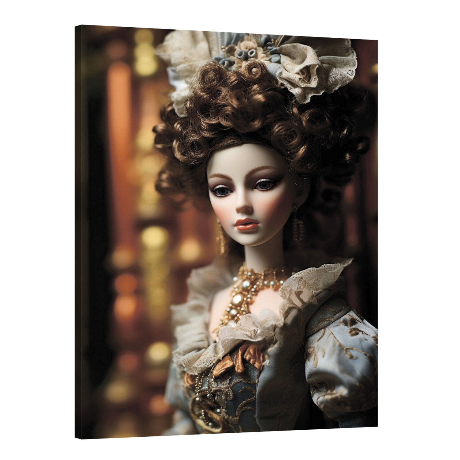 Интерьерная картина 50х70 "Кукла в викторианском стиле"