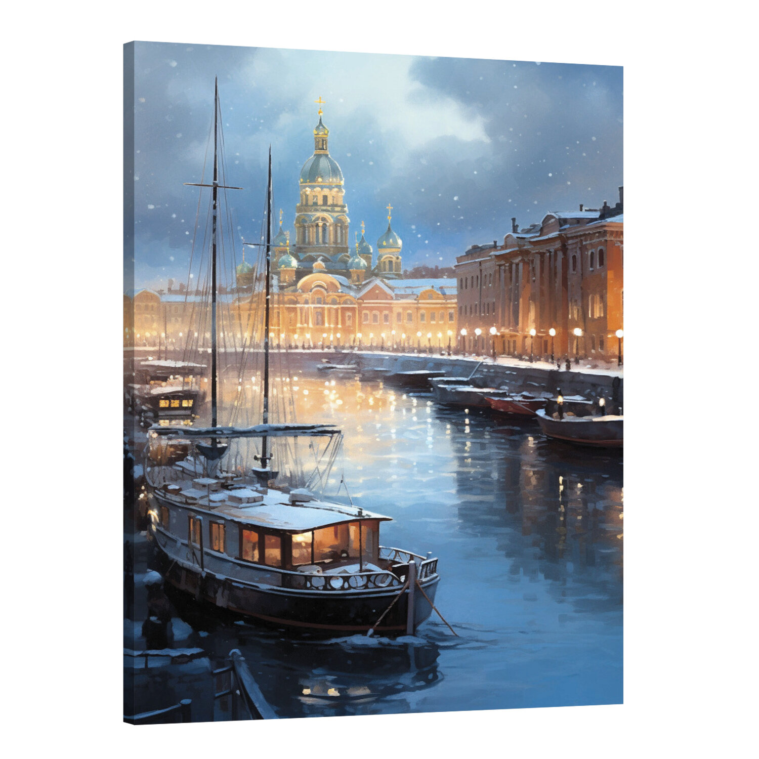 Интерьерная картина 50х70 "Питерская гавань"