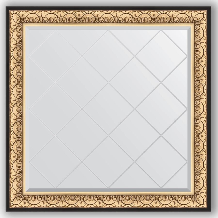 Зеркало 110x110 см барокко золото Evoform Exclusive-G BY 4466