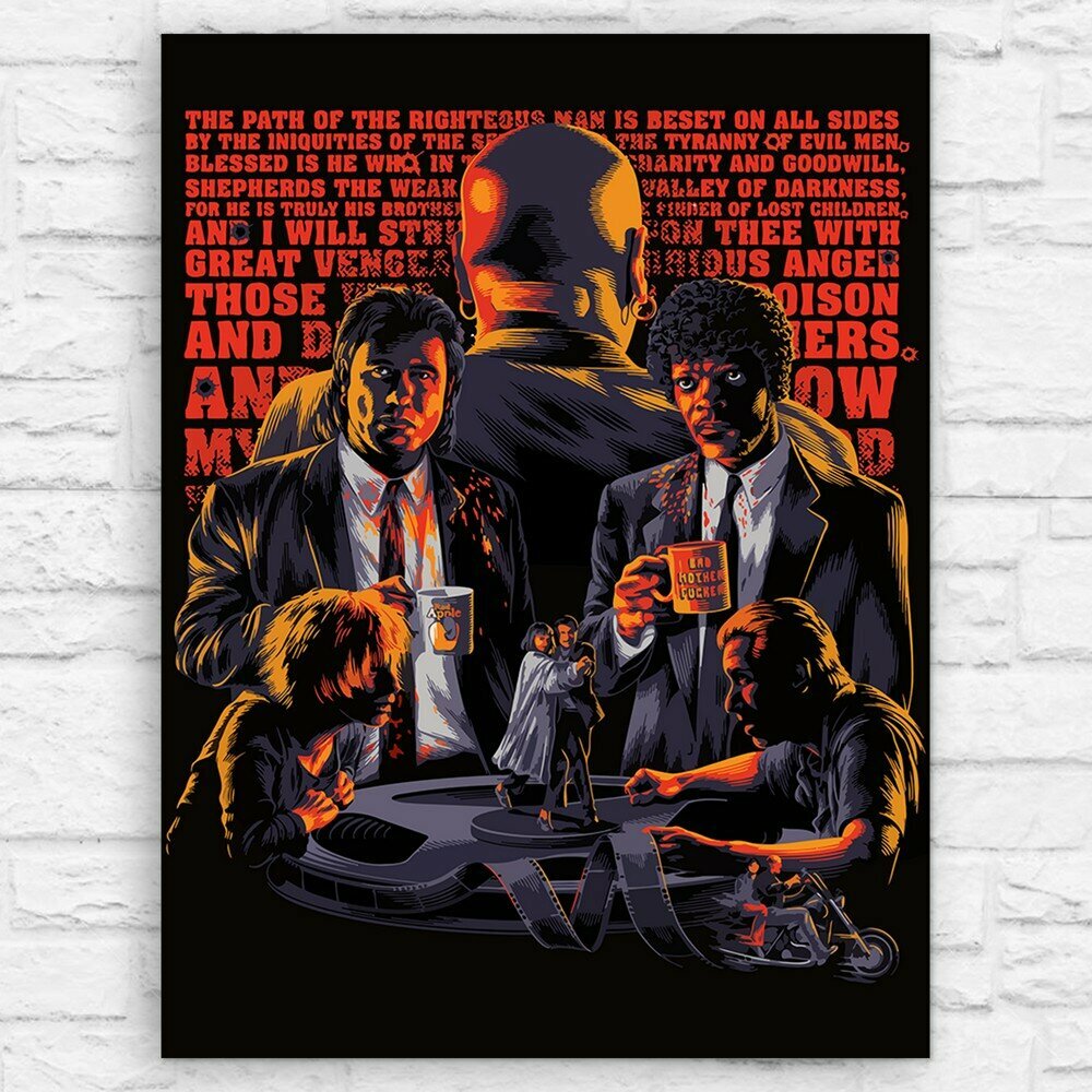 Картина по номерам на холсте фильм Криминальное Чтиво (Pulp Fiction, Квентин Тарантино) - 13694 В 30x40