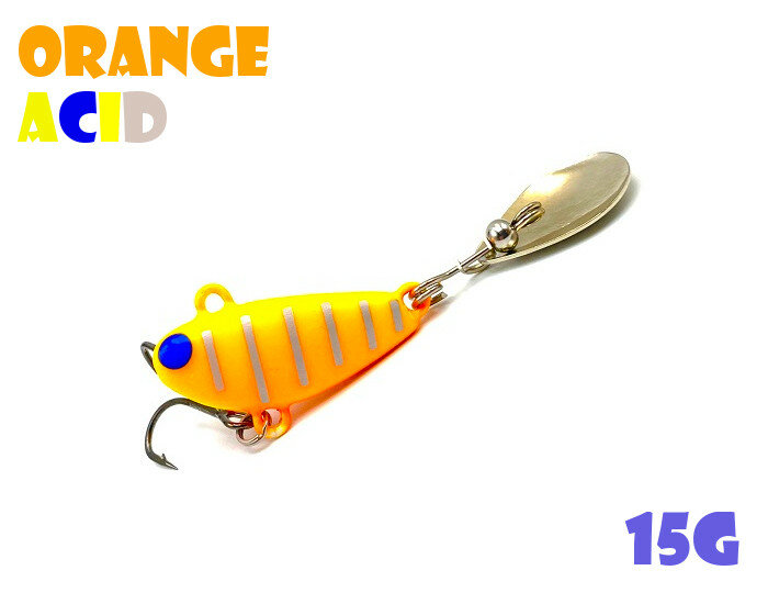 Блесна Тейл-Спиннер Uf-Studio Buzzet Bullet 15g #Orange Acid