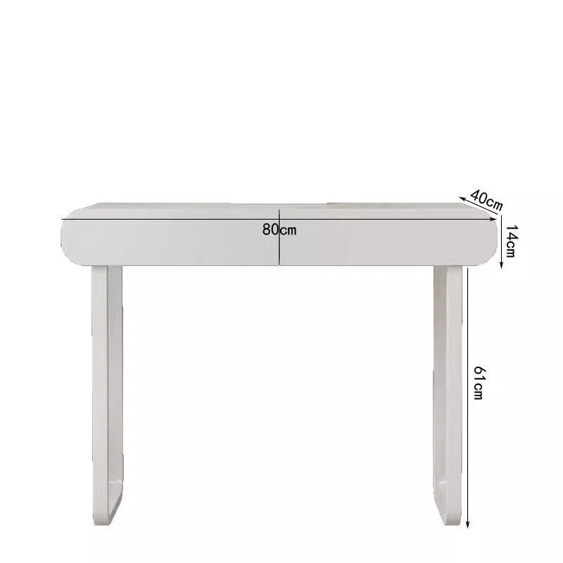 Туалетный столик с тумбой и зеркалом 80 см Solo Bianco (Стол 80см)