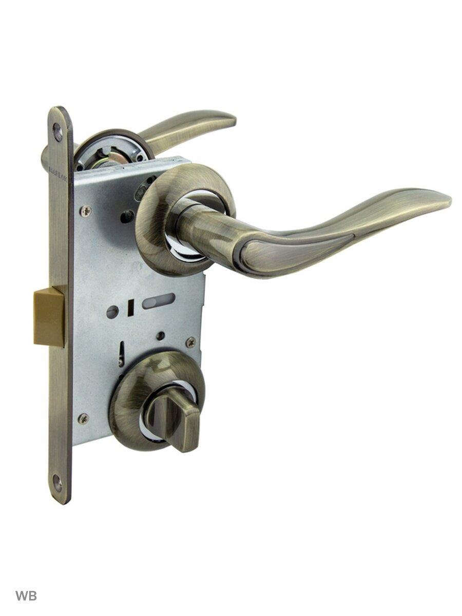 Защелка с ручками MARLOK 96/5405 WC межосевое 96 мм (Тип 6) АВ (бронза)