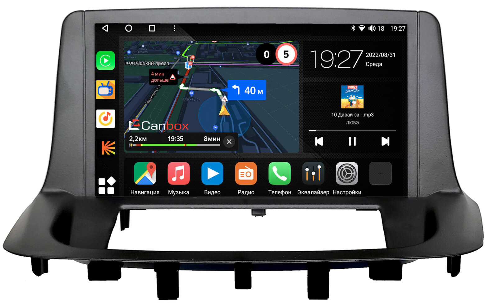 Штатная магнитола Renault Fluence, Megane 3 2008-2016 Canbox M-Line 2K 4179-9-1384 на Android 10 (4G-SIM, 4/64, DSP, QLed)