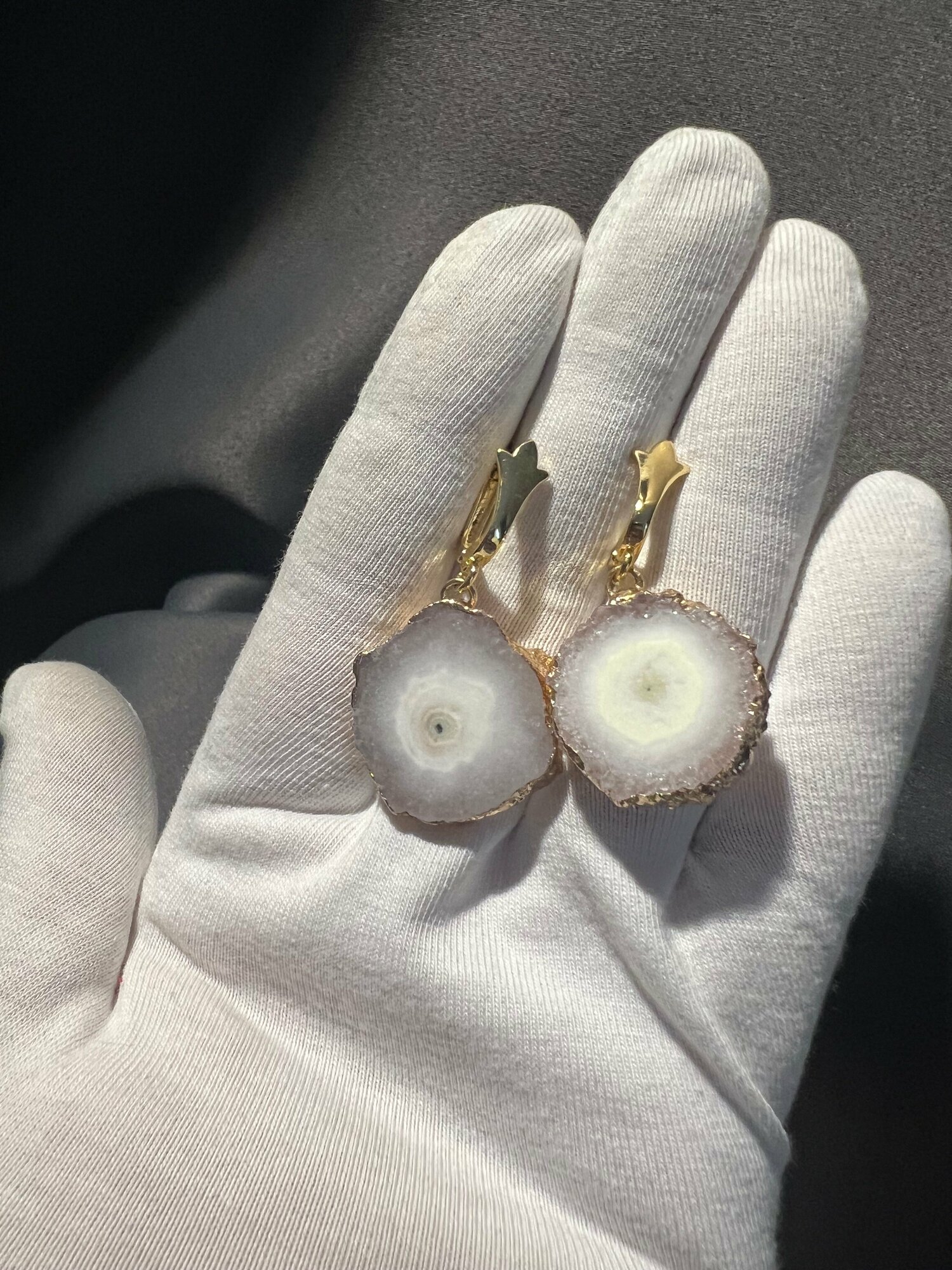 Серьги, агат