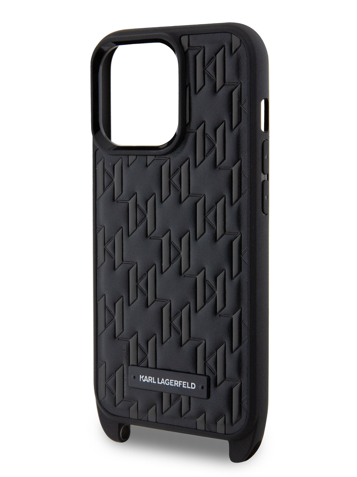 Lagerfeld для iPhone 13 Pro чехол Crossbody PU Monogram with Strap Hard Black