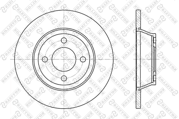 Диск торм. пер. Audi 80 B4 1.6 2.0i 92> перед Stellox 6020-4741-SX