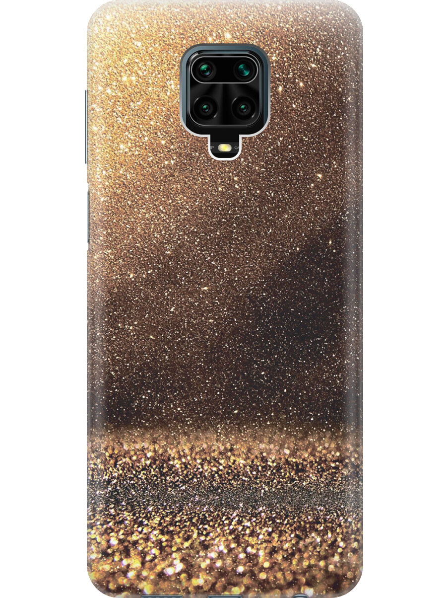Силиконовый чехол на Xiaomi Redmi Note 9s, Note 9 Pro, Сяоми Редми Ноут 9с, Ноут 9 Про с принтом "Золотая пыль"