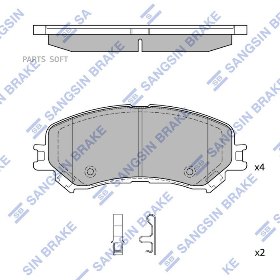 SANGSIN BRAKE SP4408 Колодки торм. диск. передн. RENAULT ESPACE V 15- RENAULT MEGANE IV H ()