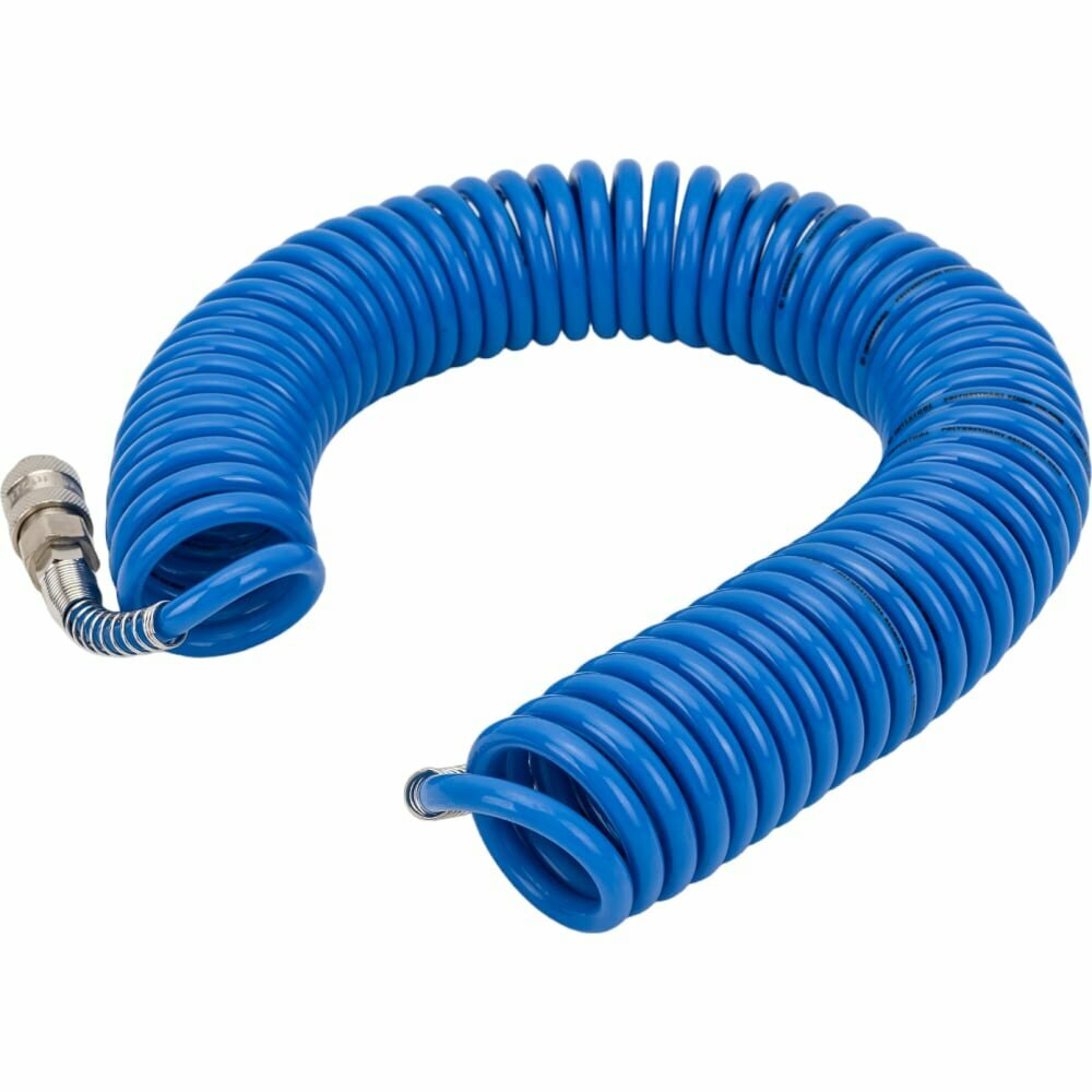 Шланг, 15, спиральный полиуретановый с быстроразъемными соединениями (10 м; 5.5х8 мм; 15 бар) INTERTOOL PT-1707