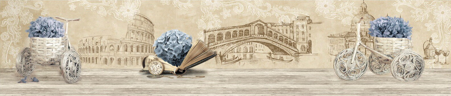 Кухонный фартук/стеновая панель МДФ для кухни 2800*600*6мм "BS-151"