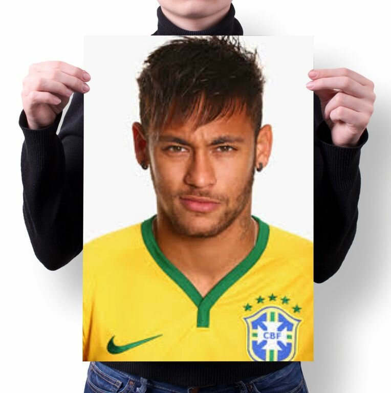 Плакат Неймар да Силва Сантос Жуниор, Neymar da Silva Santos Junior №10, А4