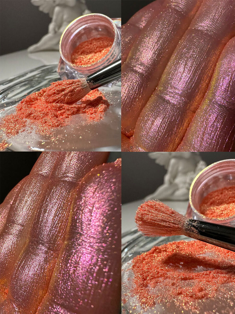 Тени для век рассыпчатые пигмент дуохром