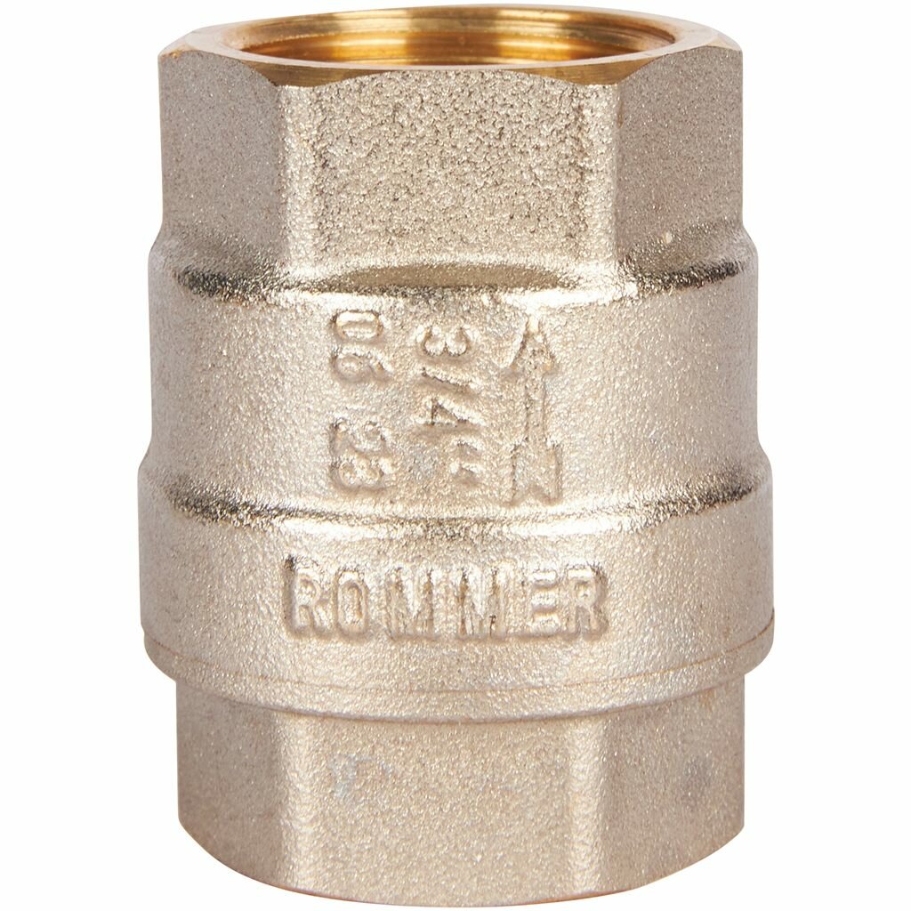 Rommer 3/4" Клапан обратный пружинный муфтовый с металлическим седлом