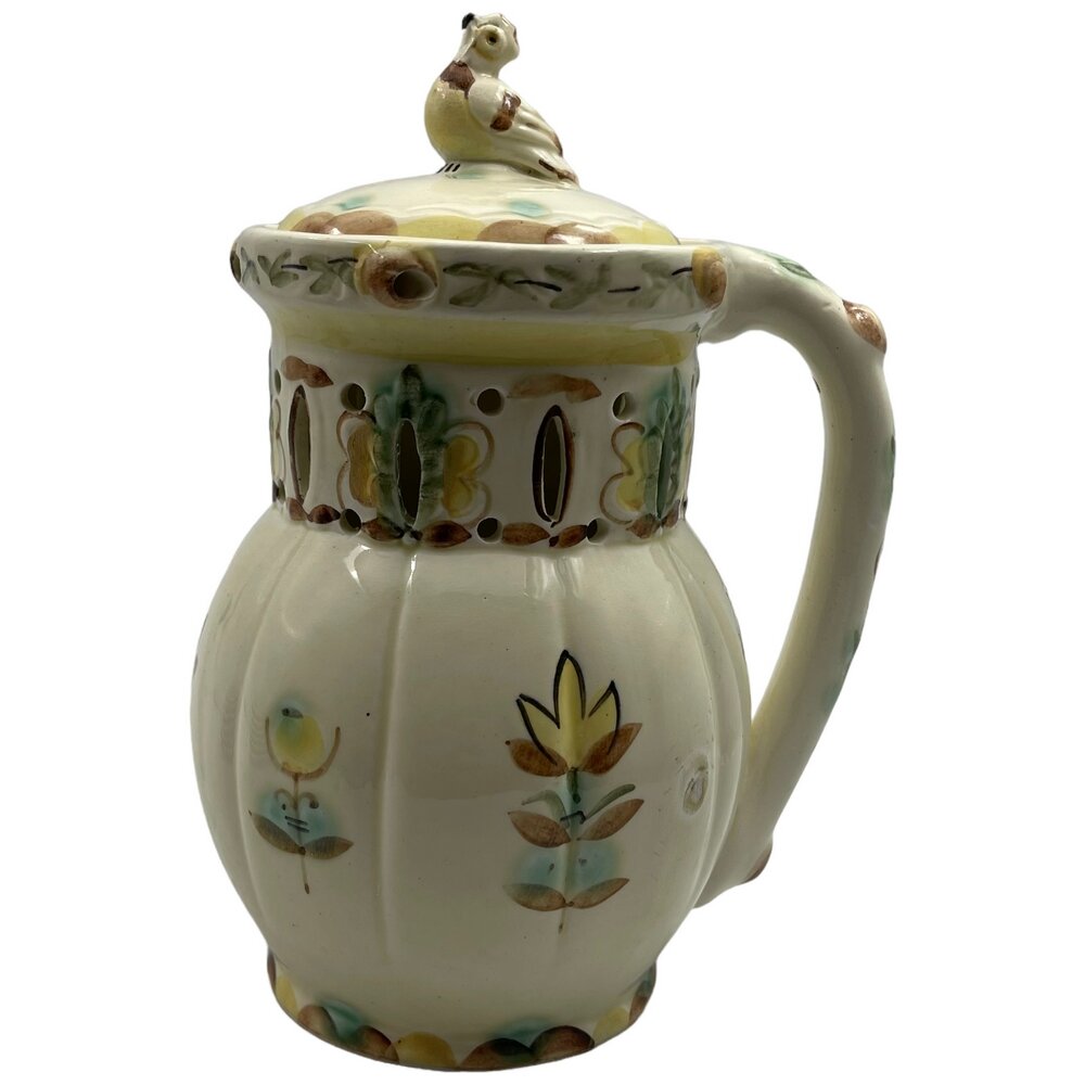 Кружка-шутиха "Напейся, но не облейся", фаянс, роспись, 1952-1962 гг, ЗиК, Конаково, СССР (Лот № 2)