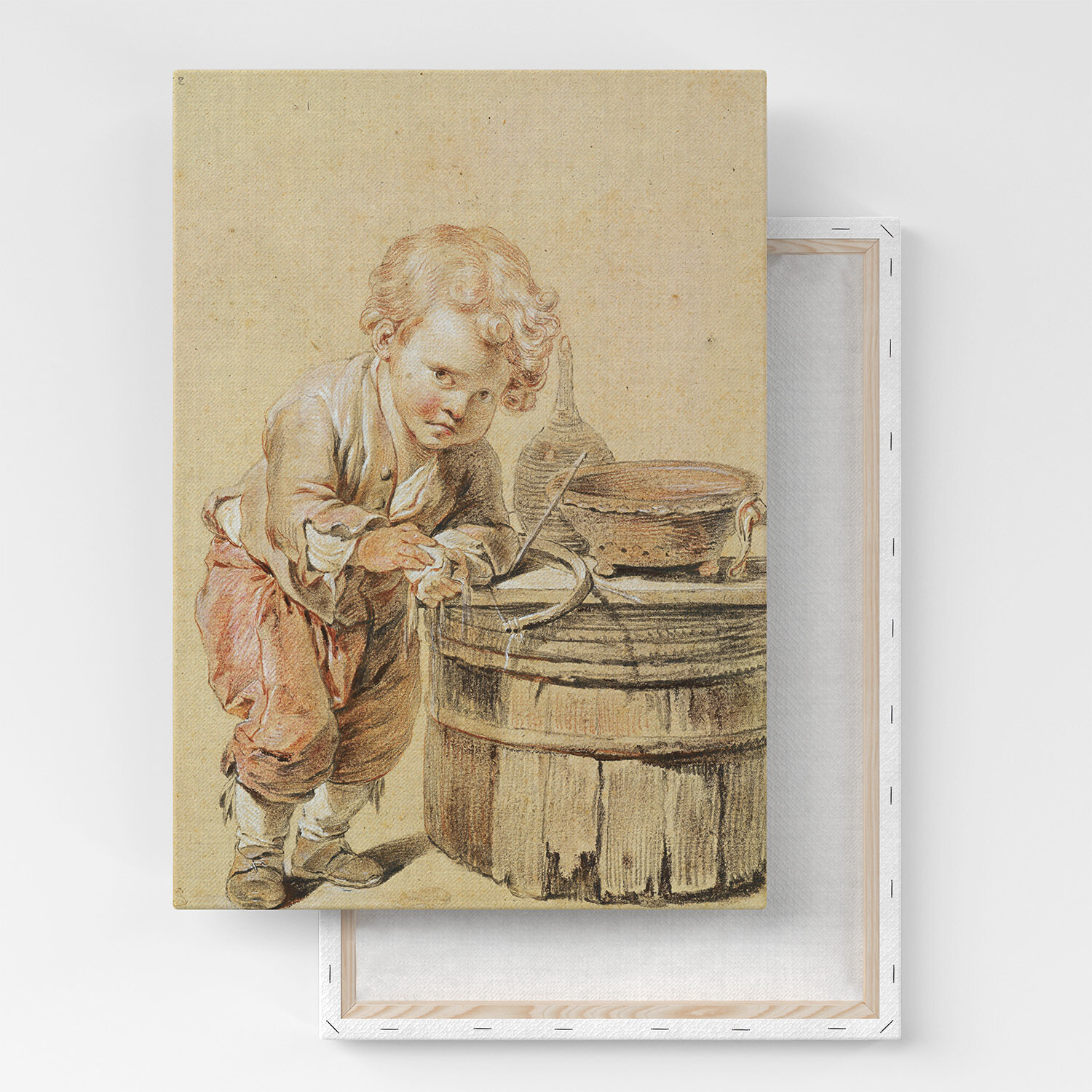 Картина на холсте, репродукция / Жан-Батист Грёз - Boy with a Broken Egg / Размер 60 x 80 см