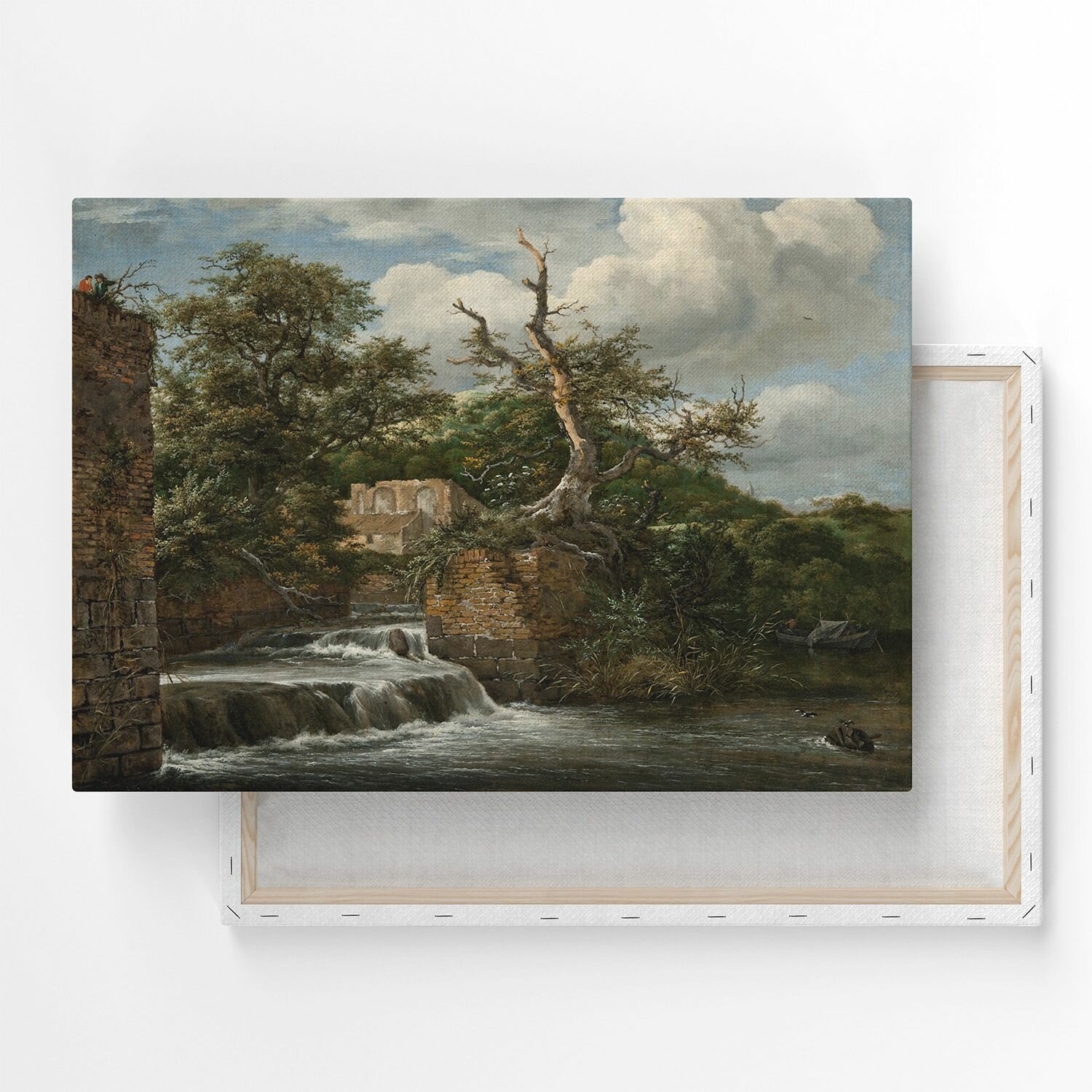 Картина на холсте, репродукция / Якоб ван Рёйсдал - Landscape with a mill-run / Размер 40 x 53 см