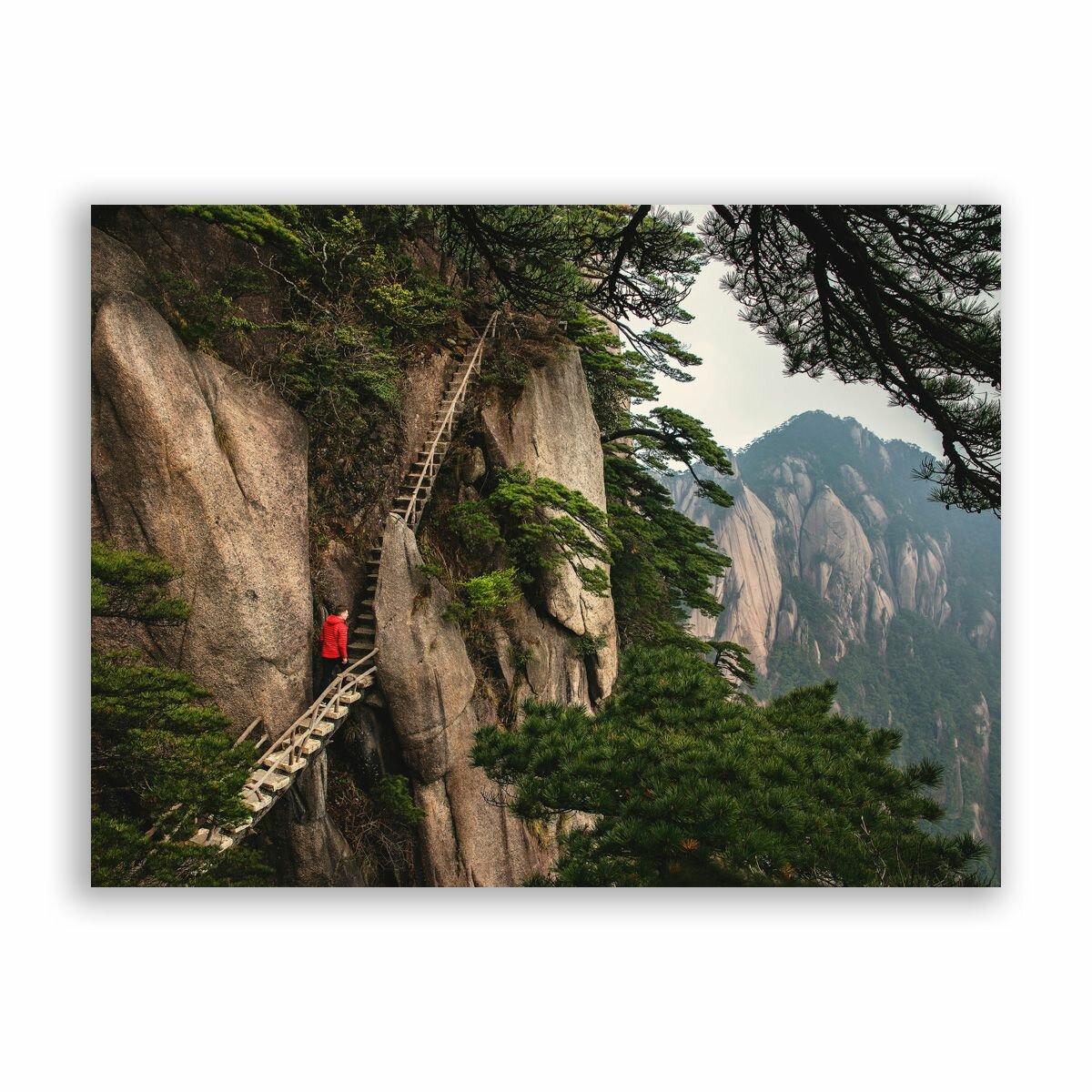 Постер, плакат на бумаге / Природа Китая - Горы / Размер 40 x 53 см