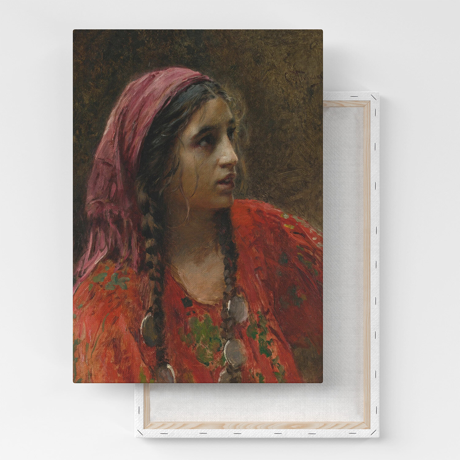 Картина на холсте, репродукция / Маковский Константин Егорович - Цыганка / Размер 30 x 40 см