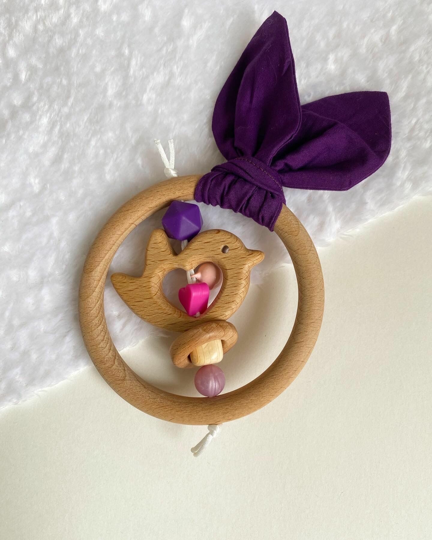 Погремушка деревянная, грызунок, прорезыватель для зубов